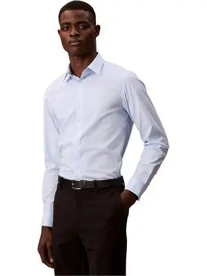 Calvin Klein Solid Slim Fit Button-down Shirt - Blue