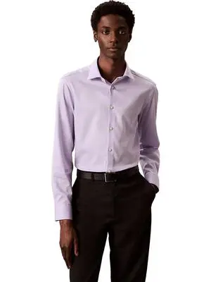Calvin Klein Calvin Klein Steel Solid Slim Fit Button-down Shirt Lilac