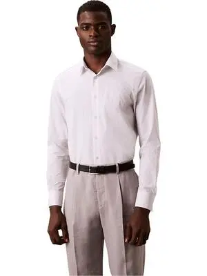 Calvin Klein Calvin Klein Steel Solid Slim Fit Button-down Shirt Peach Multi