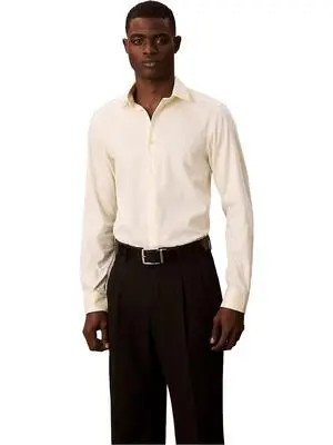 Calvin Klein Calvin Klein Steel Solid Slim Fit Button-down Shirt Yellow