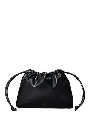 Calvin Klein Monogram Drawstring Crossbody Bag - Black