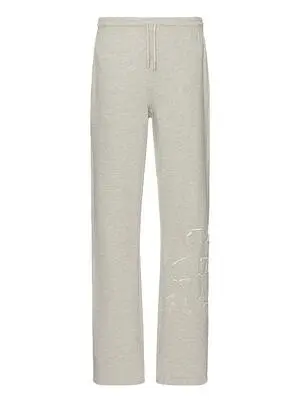 FLANEUR Blossom Patches Sweatpants In Grey - Heather Grey