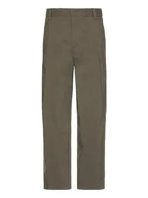 WAO Relaxed Nylon Pleated Pant - Khaki