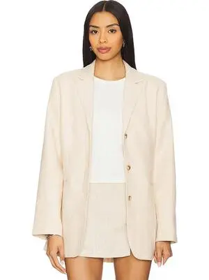 Posse Leon Blazer - Beige Pinstripe