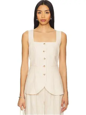 Posse Lucille Gilet - Beige Pinstripe