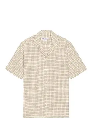 SAMSOE SAMSOE Saayo Short Sleeve Shirt In Grey - Greige Check