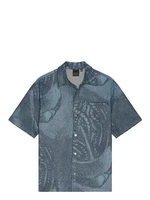 DAILY PAPER Braids Denim Shirt In Blue - Multi-colored