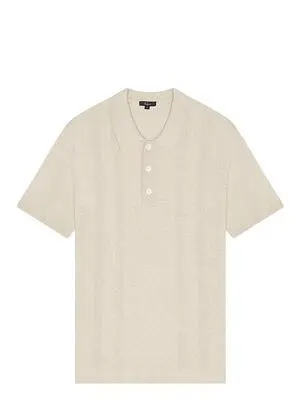 Rails Cillian Short Sleeve Polo In Cream - Silversand