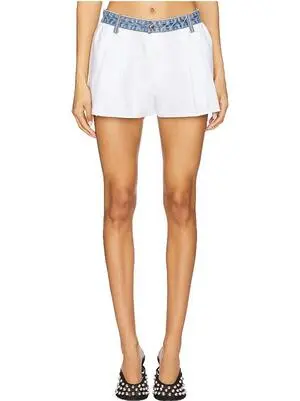Alexander Wang Denim Waistband Short - White