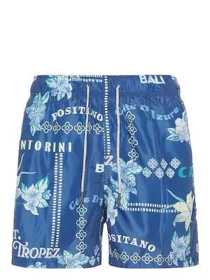 VINTAGE SUMMER Ponji Swim Shorts - Navy