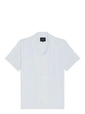 Rails Amalfi Button Down Shirt In Baby Blue - Blue White Seersucker