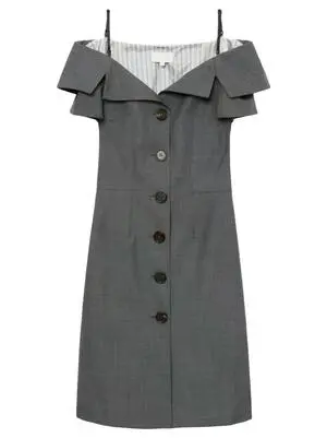 SHUSHU/TONG SHUSHU/TONG Button-Up Off-Shoulder Dress