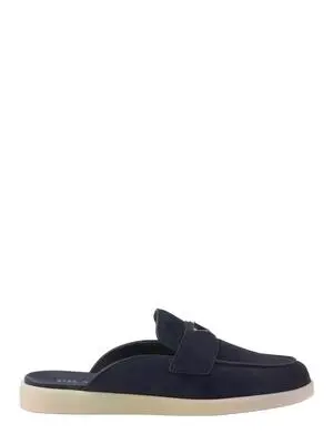 Prada Suede Slip-on Slippers - Blue