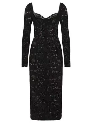 Dolce & Gabbana Laced Maxi Dress - Black