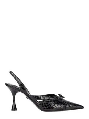 Roberto Cavalli Pointed-toe Slingback Pumps - Black