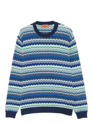 Missoni Zigzag Patterned Sweater - Blue