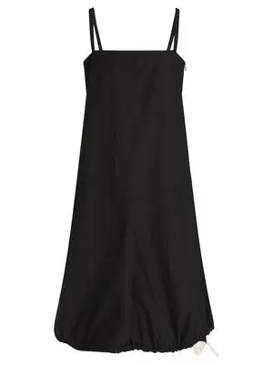 Proenza Schouler Emilia Crinkled Cotton-blend Poplin Dress - Black