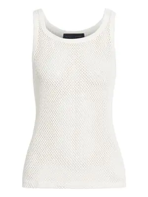 Proenza Schouler Open-knit Cotton Tank - White