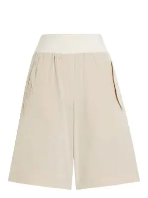 Helmut Lang Helmut Lang Silk Crepe De Chine Shorts Cream