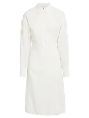Proenza Schouler Olympia Crepe De Chine Midi Wrap Dress - Ecru