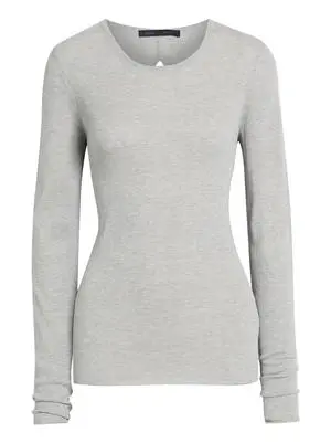 Proenza Schouler Tina Cutout Sweater - Light Gray