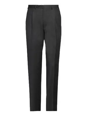 Canali Virgin Wool Tapered Leg Trousers - Grey
