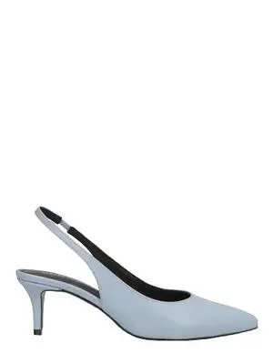 Emporio Armani Leather Slingback Pumps - Blue