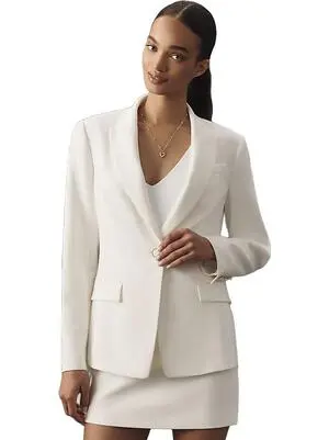 MILLY Avery Cady Blazer White