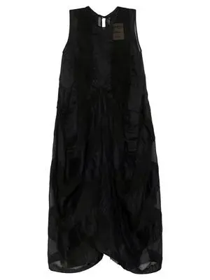 UMA WANG Flared Midi Dress - Black