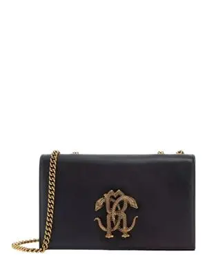 Roberto Cavalli Embellished Shoulder Bag - Black
