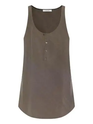 LEMAIRE Scoop-neck Top - Brown