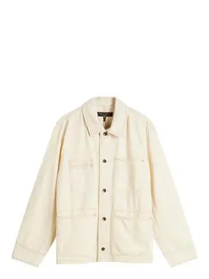 Rag & Bone Graham Denim Chore Jacket - Ecru
