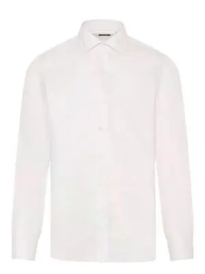 FINAMORE 1925 Striped Button-up Shirt - White