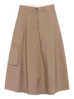 NINE:INTHE:MORNING Mara Midi Skirt - Brown