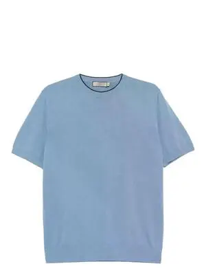 Canali Fine-knit T-shirt - Blue