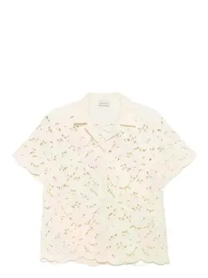 Moncler Floral Macramé Shirt - Neutrals