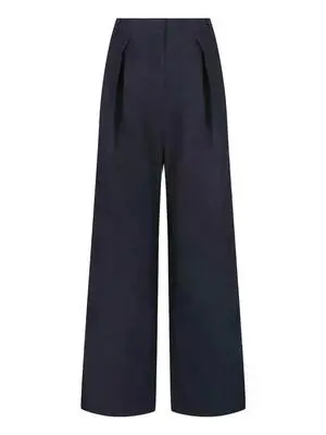 Co Pleated Wide Leg Trousers - Blue