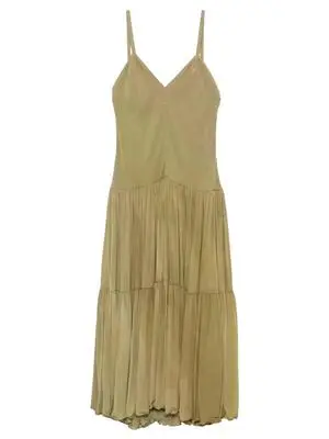 JIL SANDER Sleeveless Midi Dress - Green