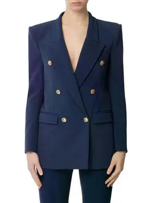 Elisabetta Franchi Double-breasted Blazer - Blue
