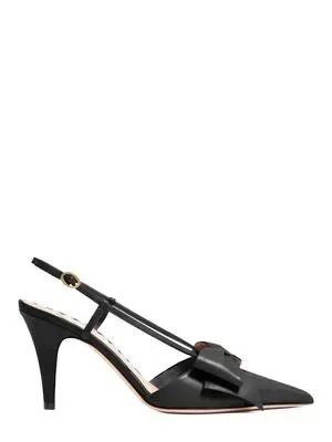 Valentino Garavani 85mm Bowow Slingback Pumps - Black