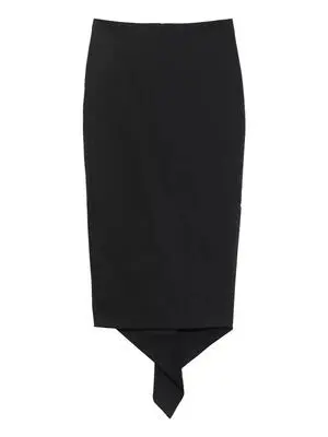 THELATEST Poplin Midi Skirt - Black