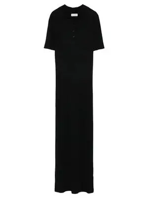 Le Kasha Ribbed-knit Maxi Dress - Black