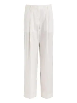 TOTEME Straight-leg Organic Cotton Trousers - White