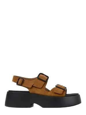 Camper Heeled Sandal - Brown