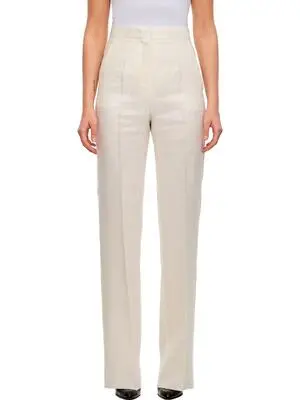 Max Mara Wide Leg Trousers White