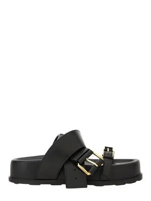 Moschino Flat Sandal Black