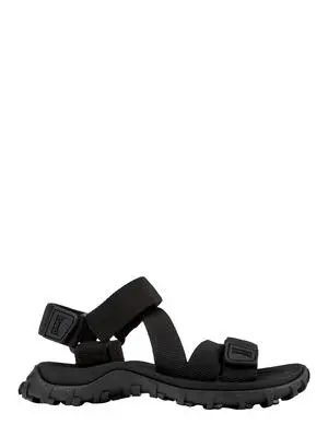 Camper Flat Sandal - Black