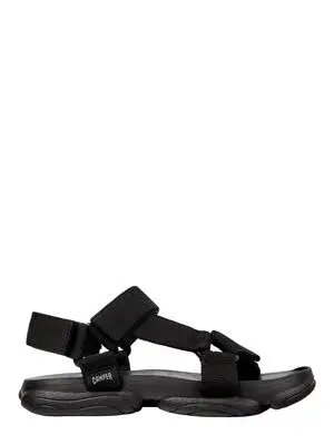 Camper Flat Sandal - Black