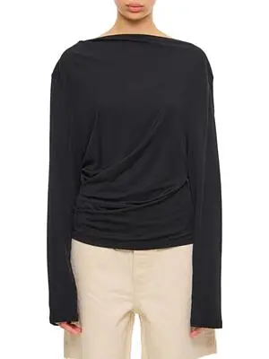 Jacquemus Draped Top - Black