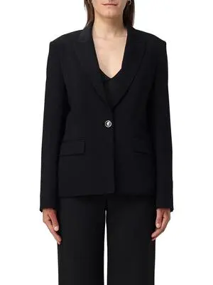 Pinko Single-breasted Jacket With Notched Lapel - Black